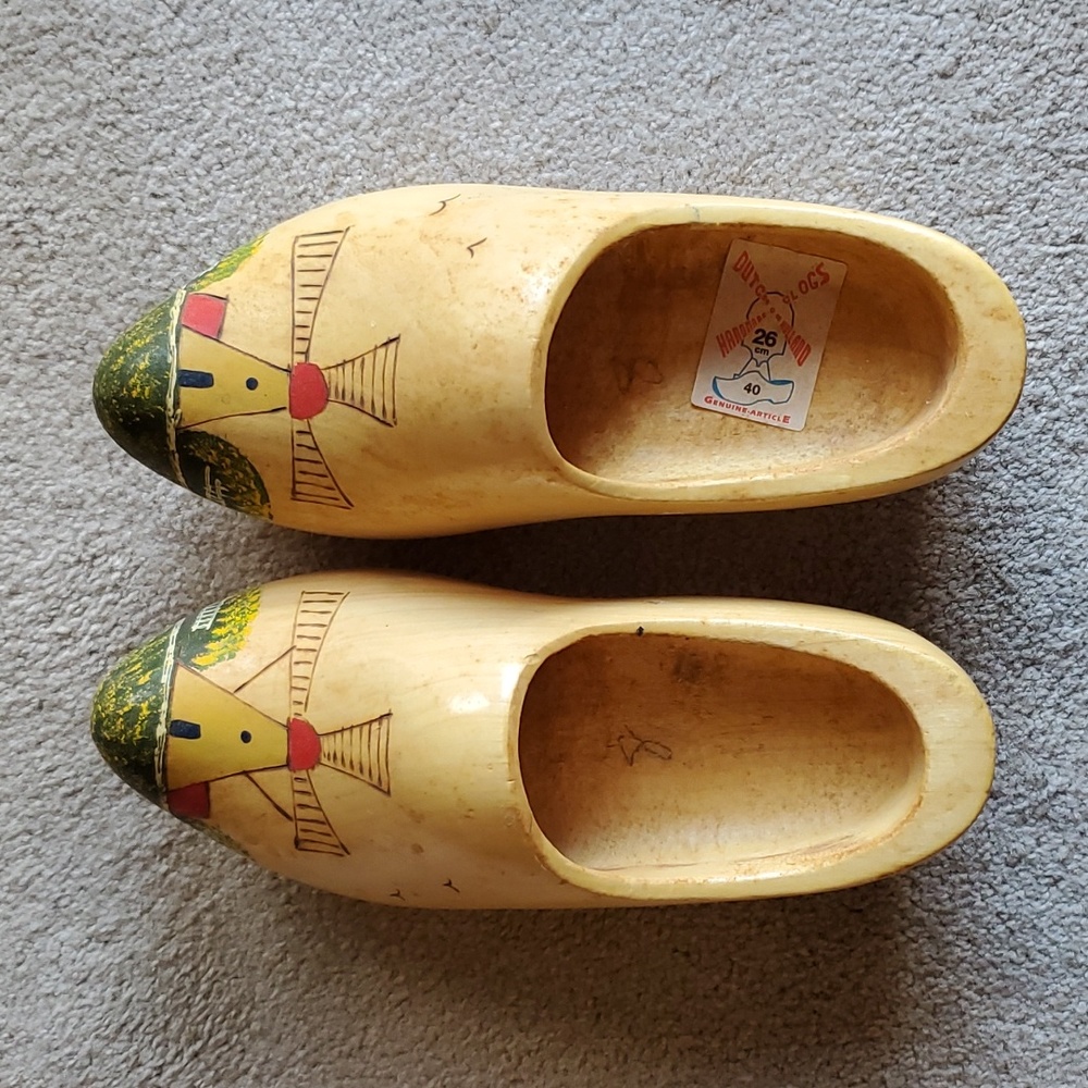 Hand-Painted All-Wood Dutch Clogs Traditional Dutch W… - Gem